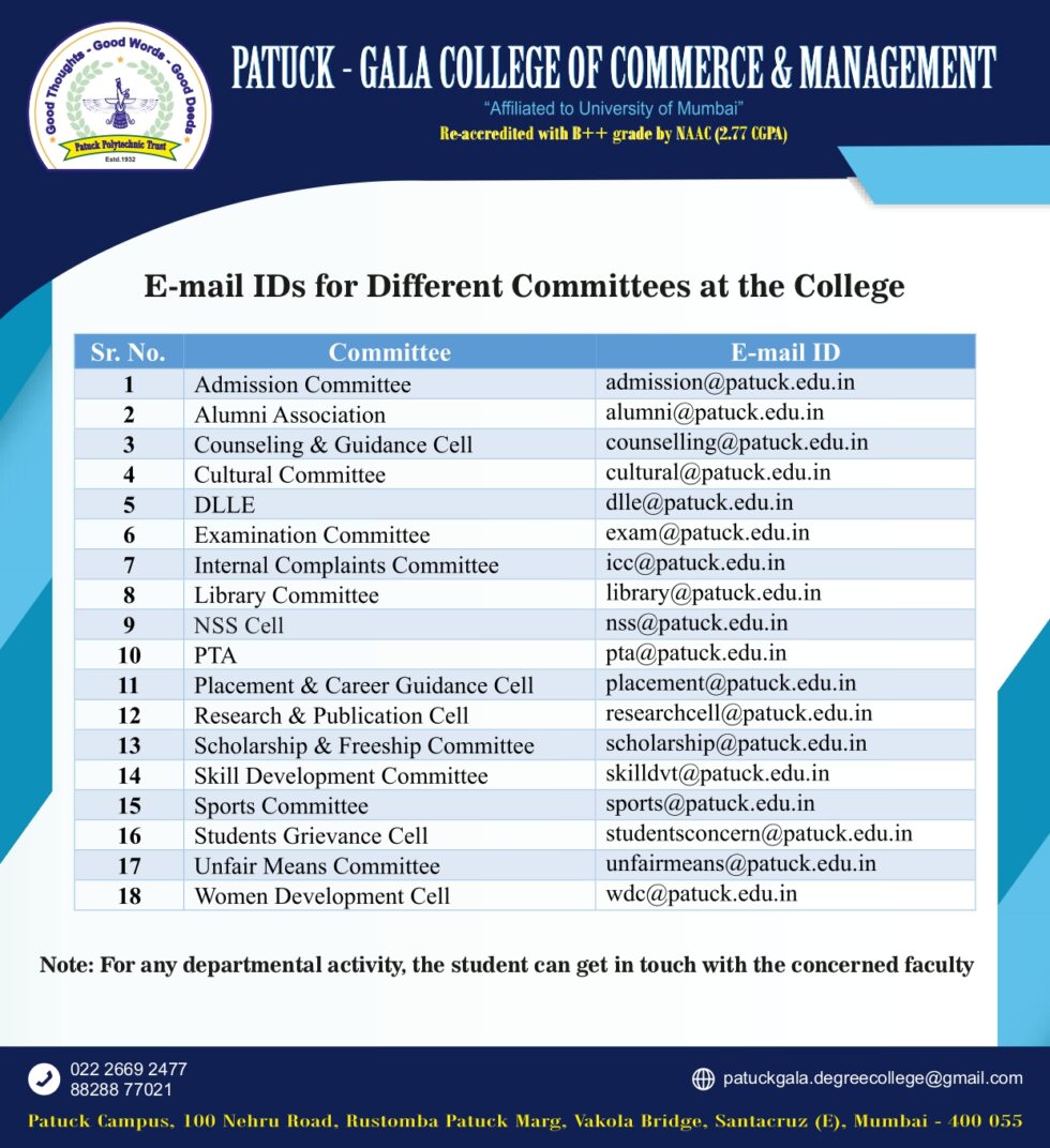 Committee Members - Patuck Polytechnic Trust